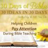 Helping Children Pay Attention During Bible Teaching Time - Apron ...